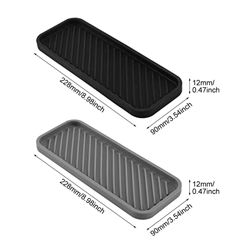 Kakalote Silicone Organizer Tray for Kitchen Sink,Silicone Sponge Holder Kitchen Sink Organizer Tray Dish Caddy Dispenser,Scrubber Spoon Holder