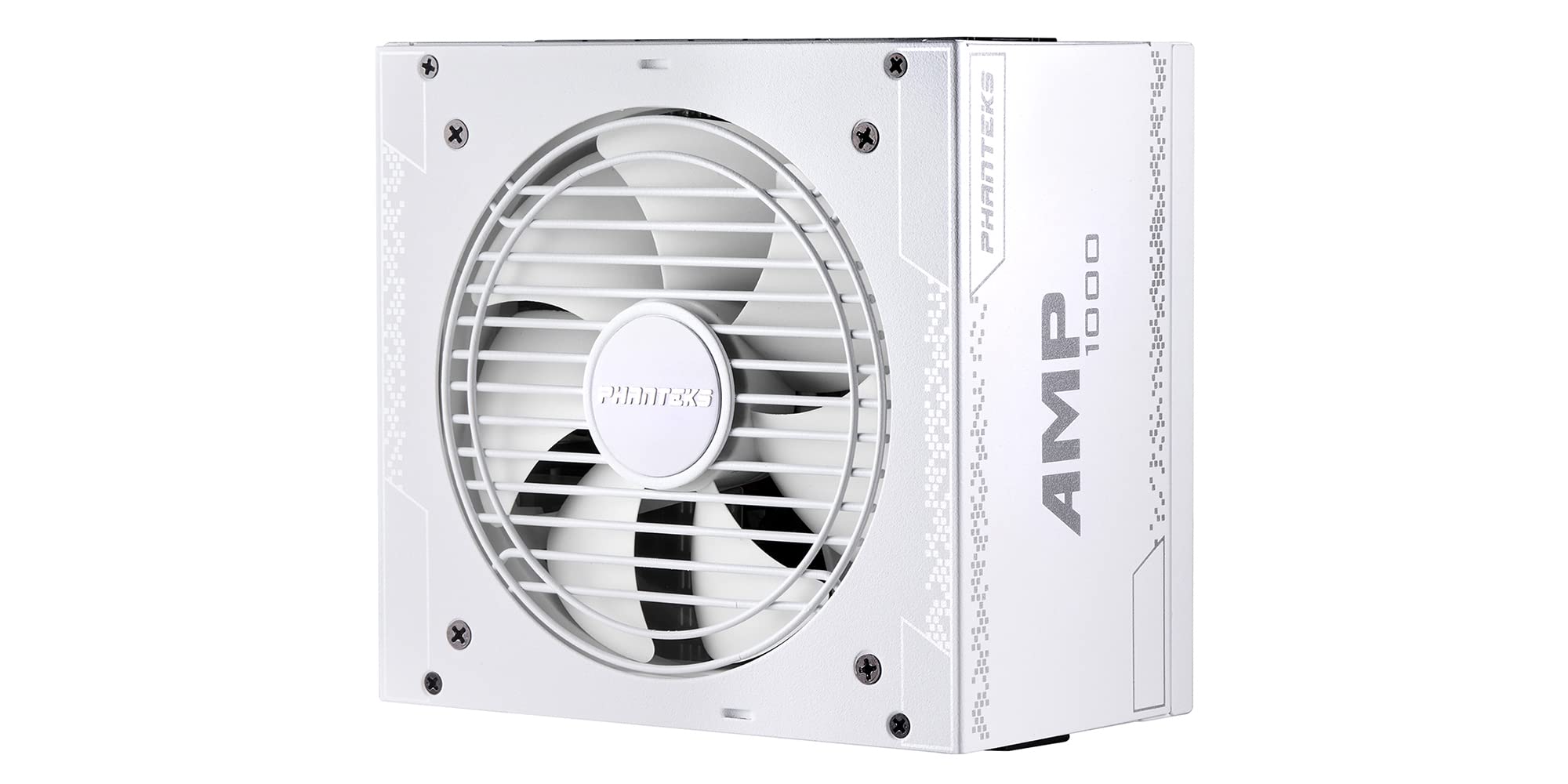 Phanteks (PH-P1000G_WT02) AMP 1000W V2 80PLUS Gold, ATX Power Supply, 12VHPWR Included, Fully Modular, Hybrid Mode, Silent Fan, Revolt PRO Link Certified (White)