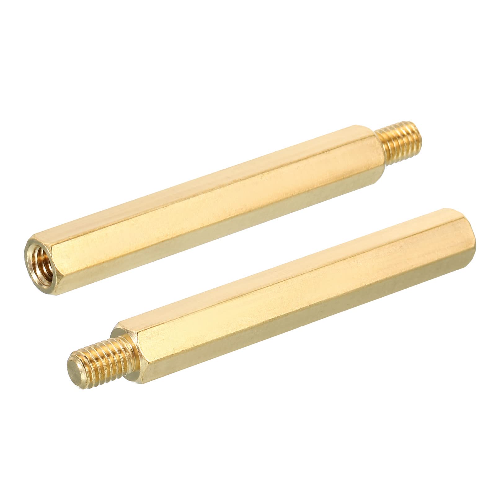 PATIKIL M2 M2.5 M3 M4 M5 Standoff Screws 50 Pack Brass Hex Motherboard Spacers for Motherboards, Computer Cases, Circuit Boards, Electronics, Gold Tone