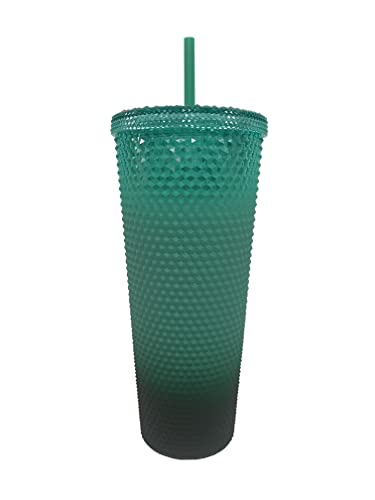 Starbucks Green Gradient Studded Acrylic Tumbler Fall Winter Holiday 2022 (24 oz - Venti)