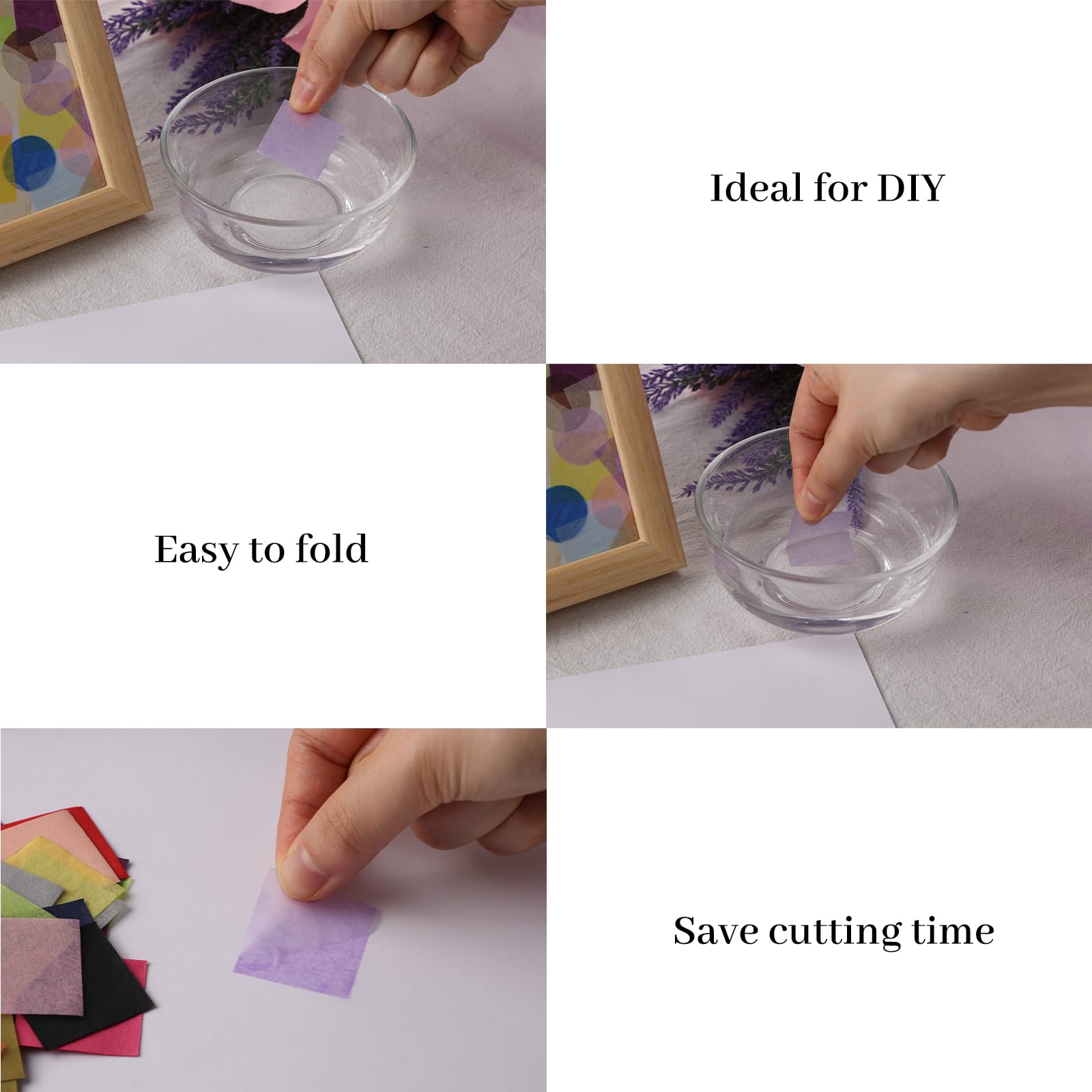 Shindel 7200 Sheets Square Tissue Paper, 1 Inch Art Rainbow Confetti Paper Bulk 40 Multicolor Tissue Mosaic Squares for Kids Collage Crafts DIY Projects