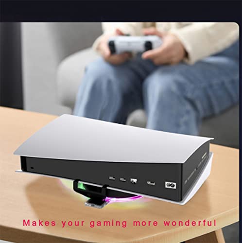 LED Base for PS5 Vertical Stand Playstation 5 Console Stand RGB Playstation 5 Light with 7 Color Gaming Stand Slim light-emitting base cool gradient colorful stand