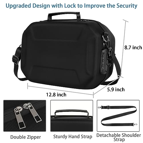 LYAUK Hard Carrying Case with Lock Compatible with Oculus Quest 2 Basic/Elite Version, Touch Controllers, and Other Accessories, Quest 2 Case with Shoulder Strap Suitable for Travel and Home Storage