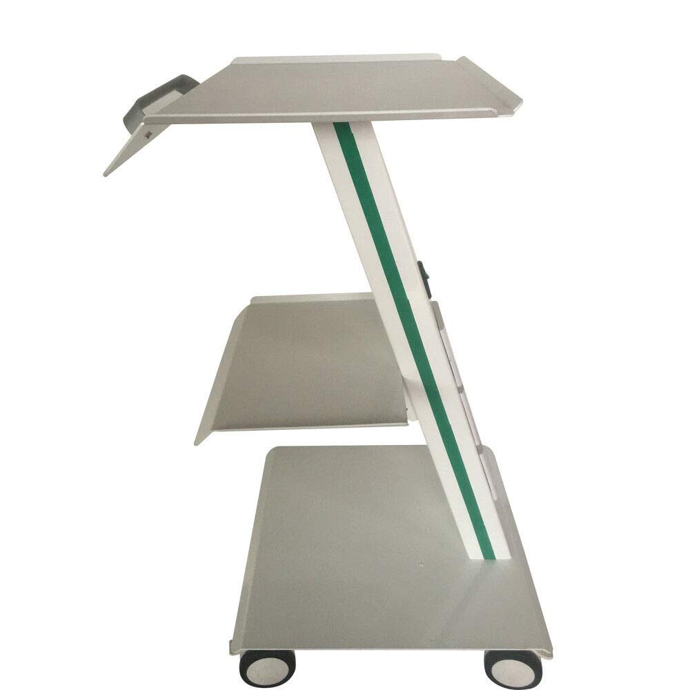 Multi-Function Trolley Cart,3 Tier Rolling Lab Mobile Cart w/Built-in Socket,De-ntal Medical Cart Trolley 3 Layers Salon Beauty Instrument Tray Rolling Clinic Spa Cart Esthetician Cart