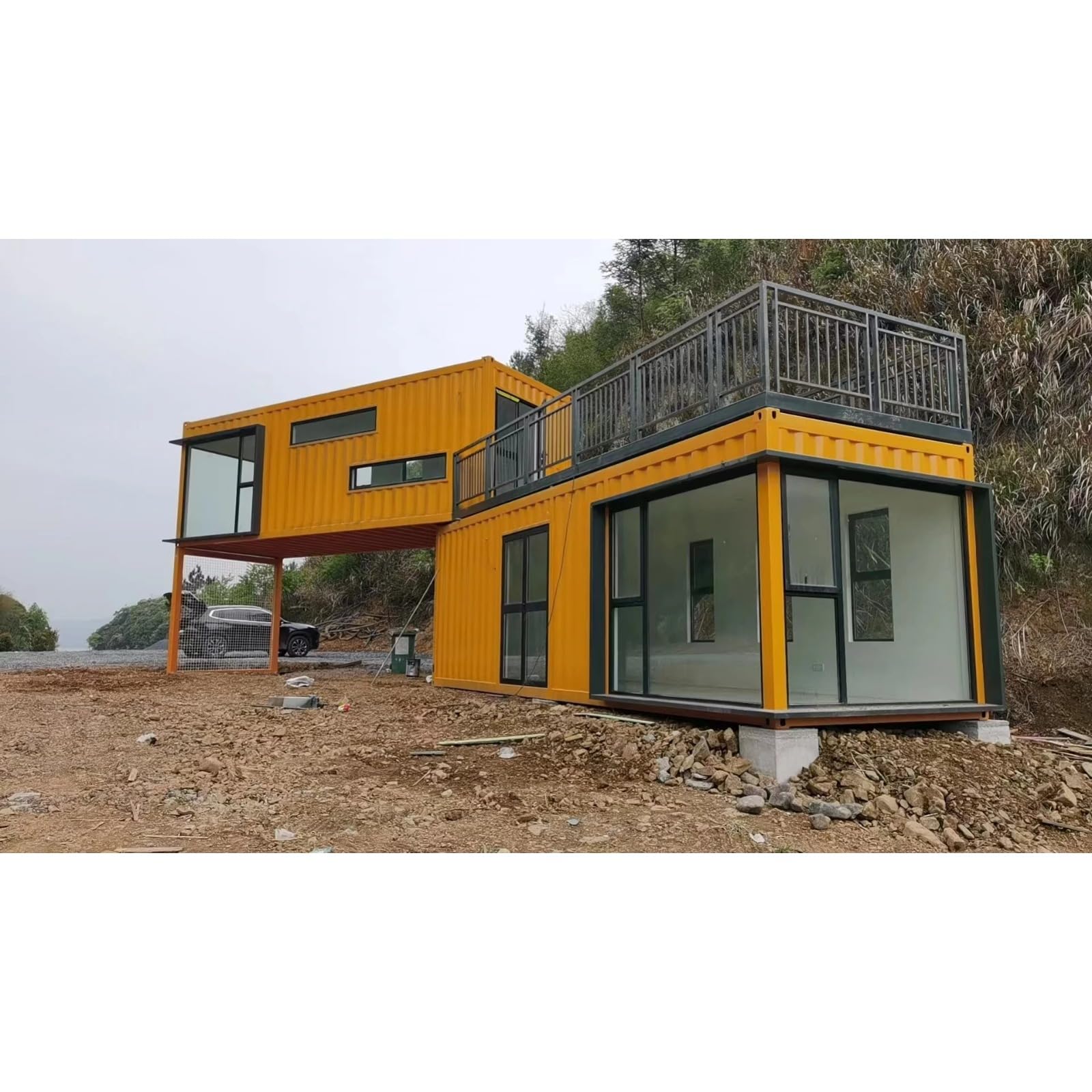 Portable prefabricated Tiny Home,Prefabricated Steel Frames Container House, Mobile prefab Office,Food Selling Booth, Shopping Container Home of 18㎡ 36㎡ 73㎡