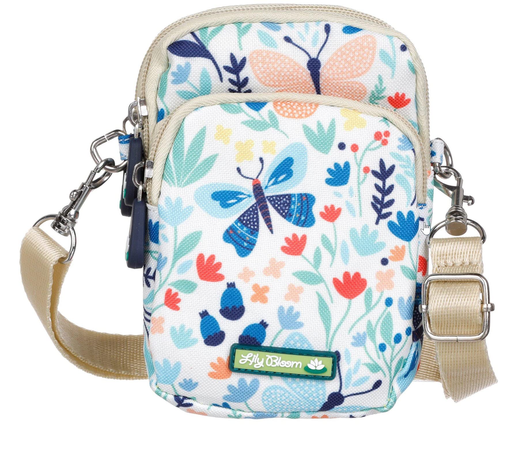 Lily Bloom Fran Mini Crossbody (Gleeful Garden Navy)