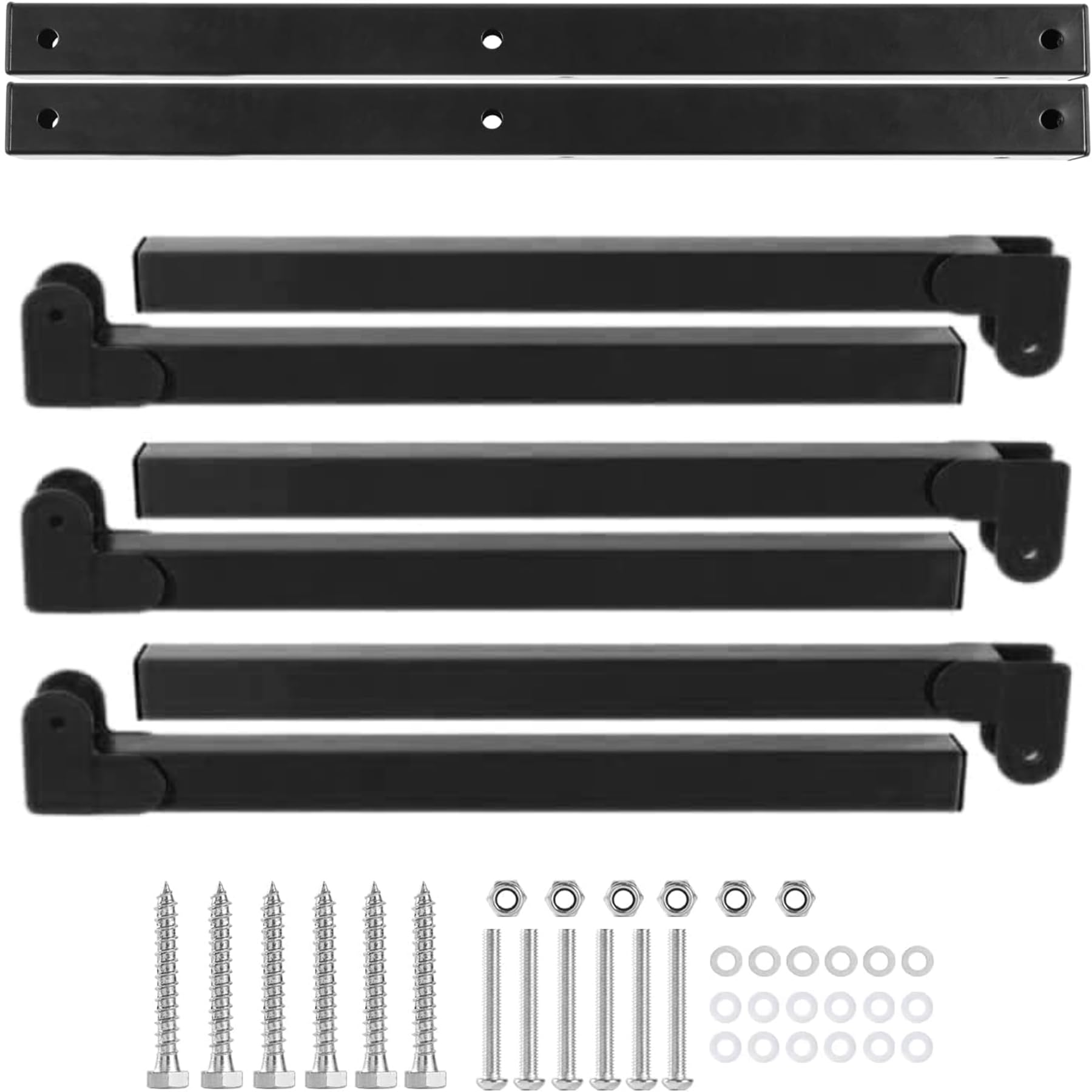 Ultrawall Wall Mount Wood Organizer Racks, Lumber Storage Metal Racks with 3-Level - Indoor & Outdoor Use, 2 Pack