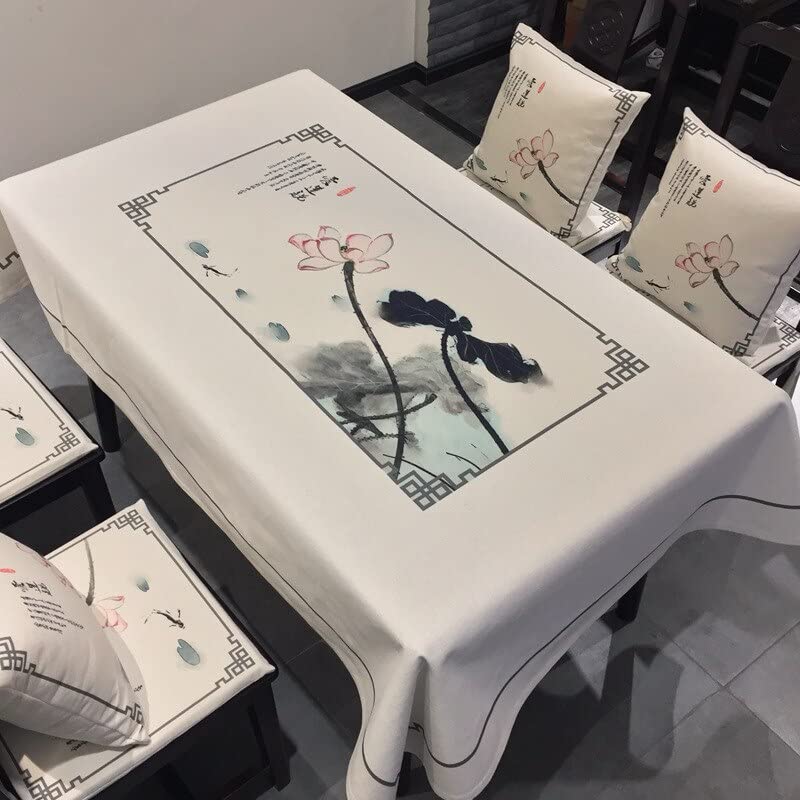 Modern Minimalist Chinese Tablecloth Waterproof Classical Tablecloth Coffee Tablecloth Rectangular Wedding Decor Table A7 140x210cm