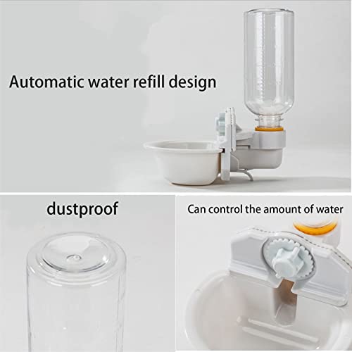 Rabbit Water Bottle,17oz Hanging Water Fountain Automatic Dispenser Water Feeder Bowl Detachable No Leak for Bunny Chinchilla Guinea Pig Hedgehog Hamsters Ferret Small Animal