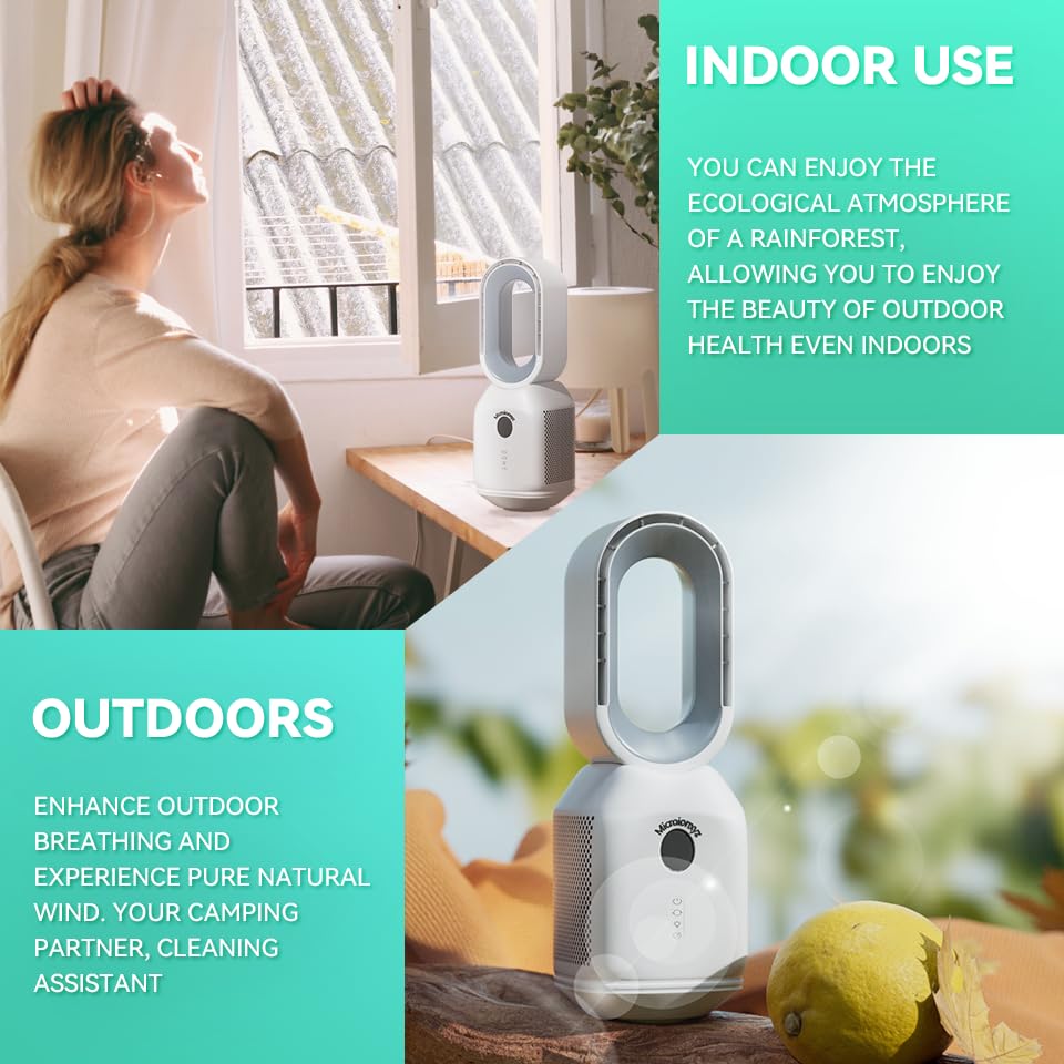 Microionxyz F8-AR Anion fans,air purifier machine ,No Consumables,Remove smoke,pollen,odor,suitable for Living room, office,automotive,travel,petting room, (F8-purifier)