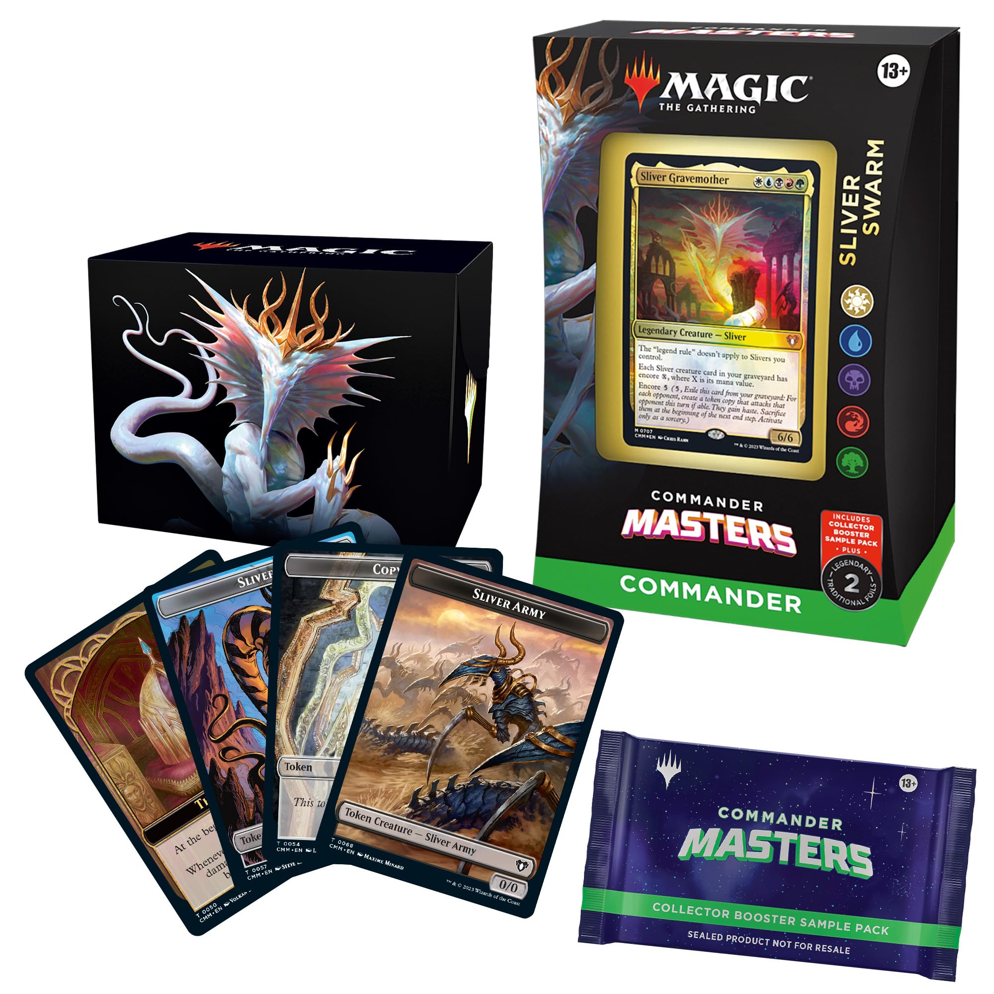 Magic: The Gathering Commander Masters Commander Deck Bundle β Includes Set of 4 Decks (1 Eldrazi Unbound, 1 Enduring Enchantments, 1 Planeswalker Party, and 1 Sliver Swarm)