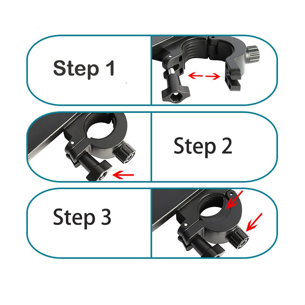 Microphone Stand Plastic Tray with Phone Holder, Music Stand Clamp-On Rack Tray Holder for Stage, Live Streaming
