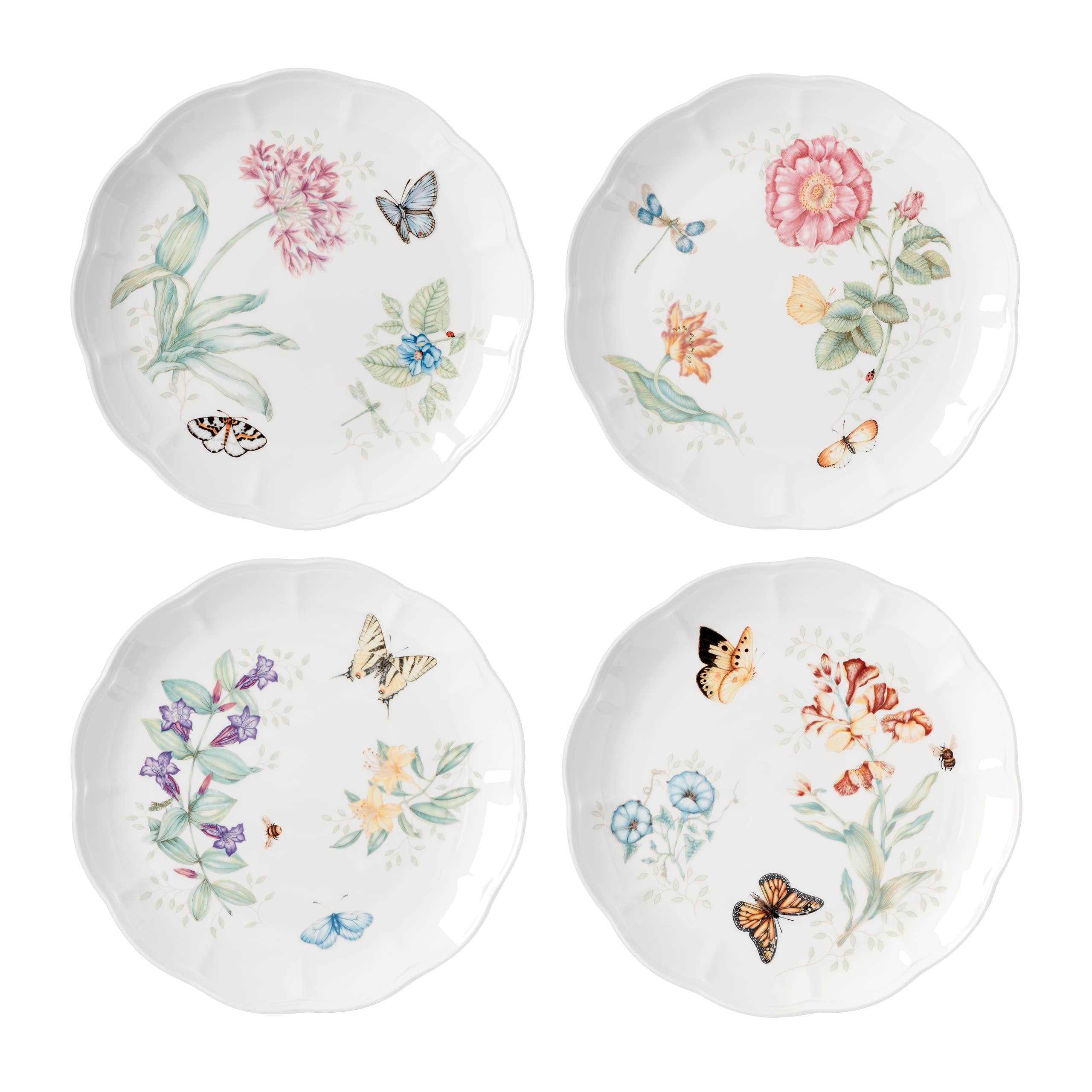 Lenox Butterfly Meadow 4-Piece Dinner Plate Set, 5.47, Multi, 891268