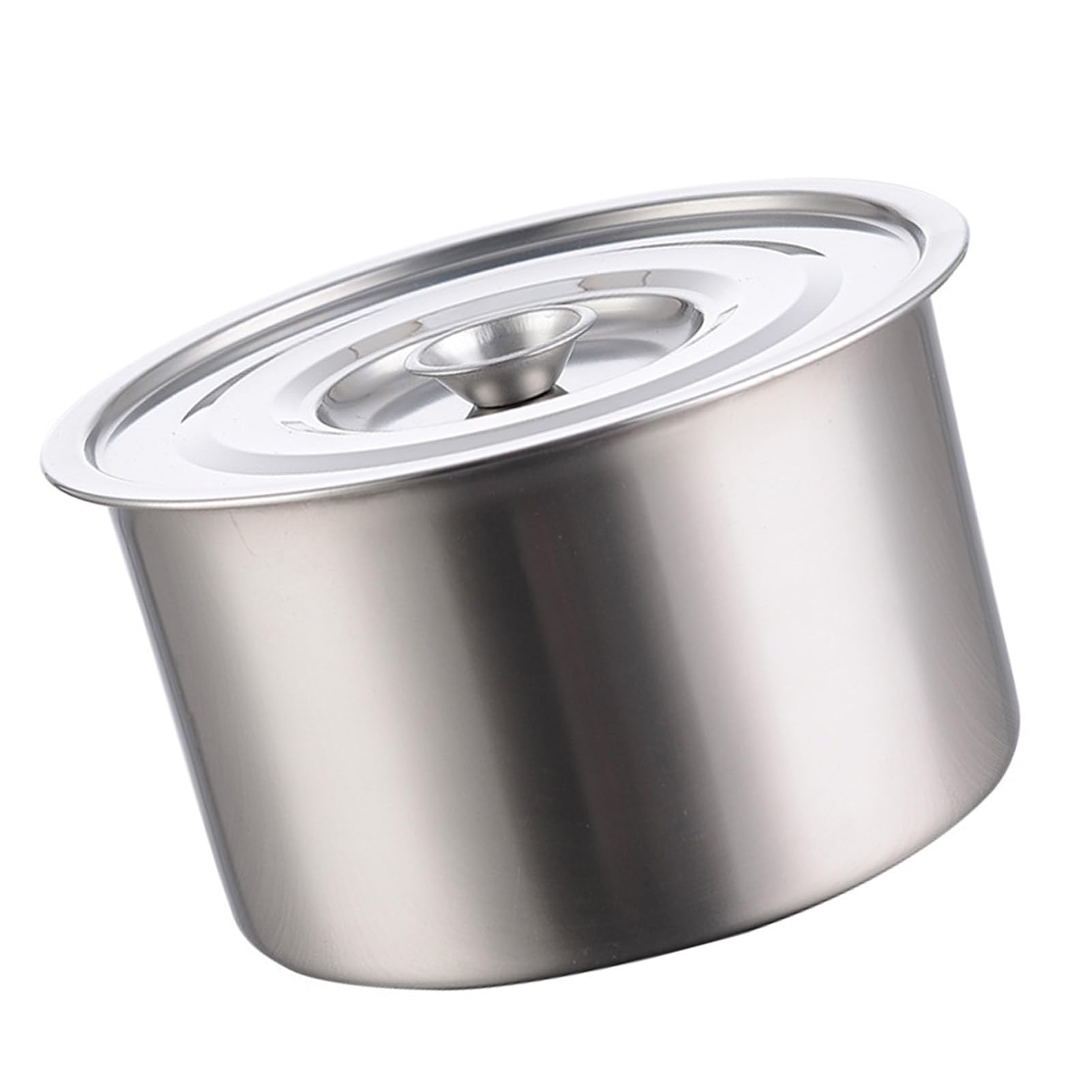 Stew Pot Stainless Steel Non Stick Lid Soup Seasoning Container Kitchen Utensil (S(15.2x8.8x3.1cm))