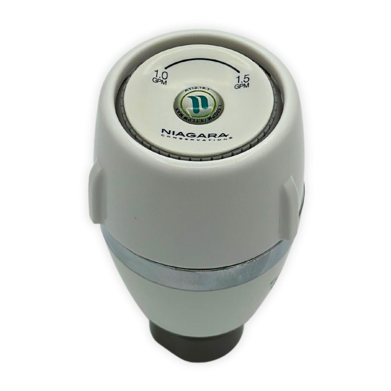 Niagara N2610 - Bi-Max Adjustable Flow Rate (1.0/1.5 GPM) California Compliant Showerhead in White - Adjustable Water Saving High Efficiency Shower Head