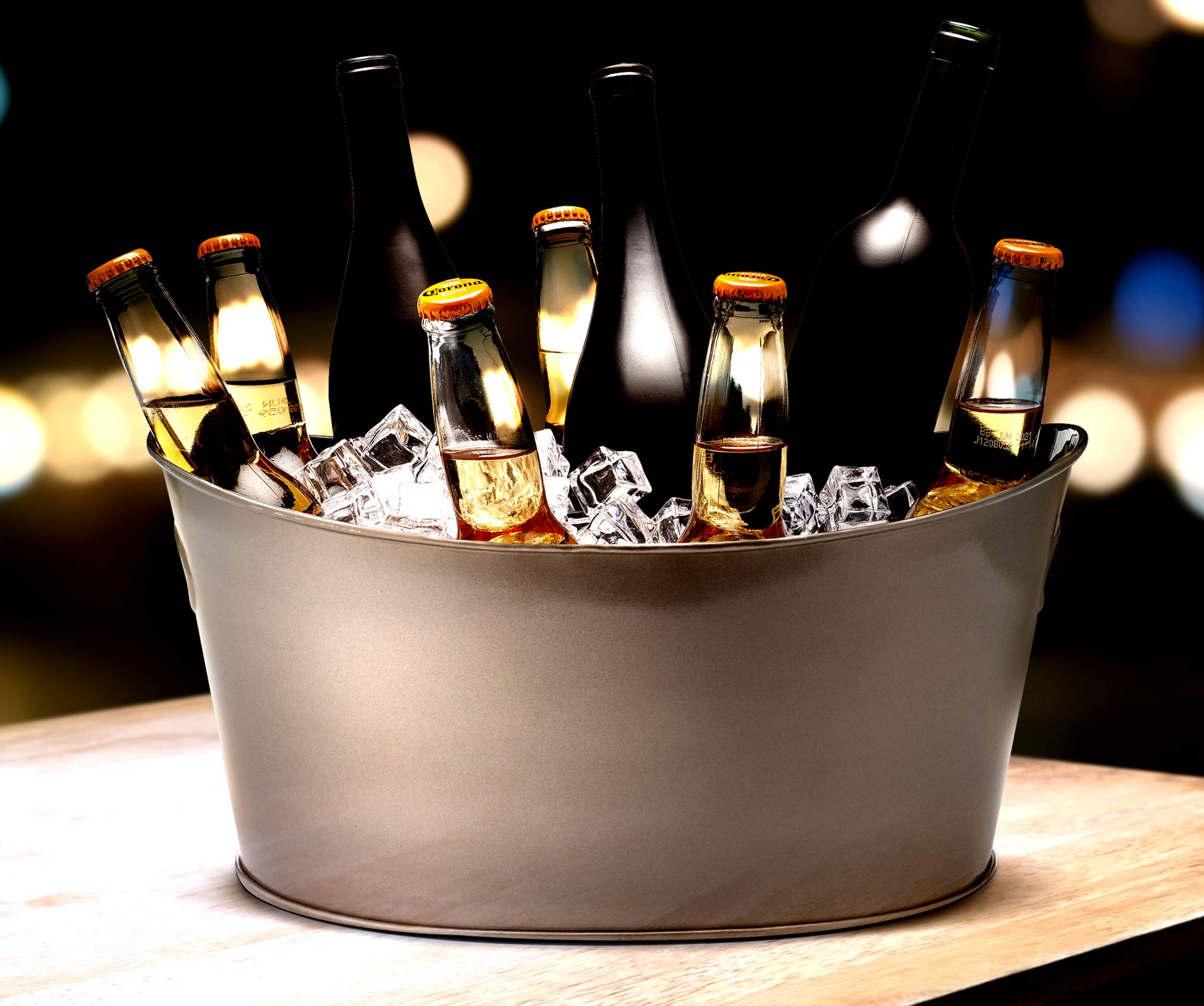 Old Dutch International Phantom 554PH Beverage Tub, 8 Quart, Metallic Gray