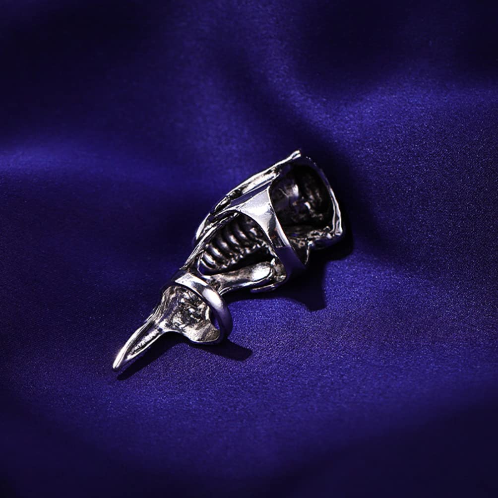 KALLORY Knuckle Joint Full Finger Ring Vintage Punk Rings Wolf Activity Ring Gothic Claw Finger Rings Hip Hop Costume for Men Woman
