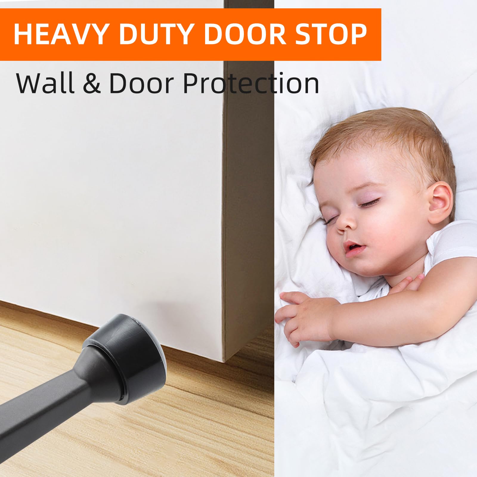HOME MASTER HARDWARE Solid Heavy Duty Door Stops Door Stoppers 3" Oil Rubbed Bronze w/Rubber Tip 12 Pack