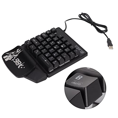 One Hand Gaming Keyboard, Gaming Keyboard Ergonomic Design for Computer Sports Games