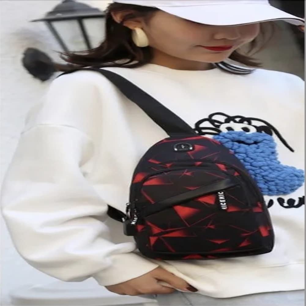 Multipurpose Sling Shoulder Crossbody Chest Bag With Adjustable Strap, Lightweight For Walking Running Cycling Hiking Travel