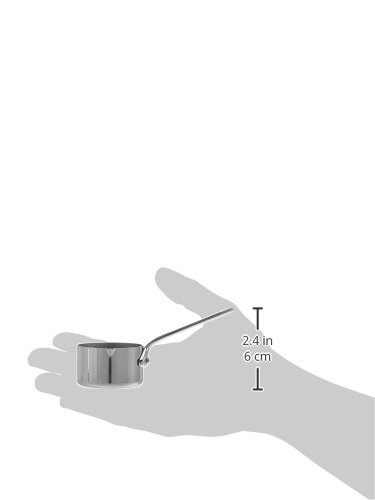 Mauviel M'Minis 1 mm Stainless Steel Mini Sauce Pan With Pouring Edge, 1.9-in, Made in France
