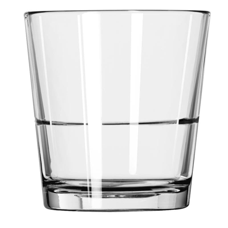 Libbey 15766 Restaurant Basics Stacking Rocks Glasses, 9-ounce, Set of 12