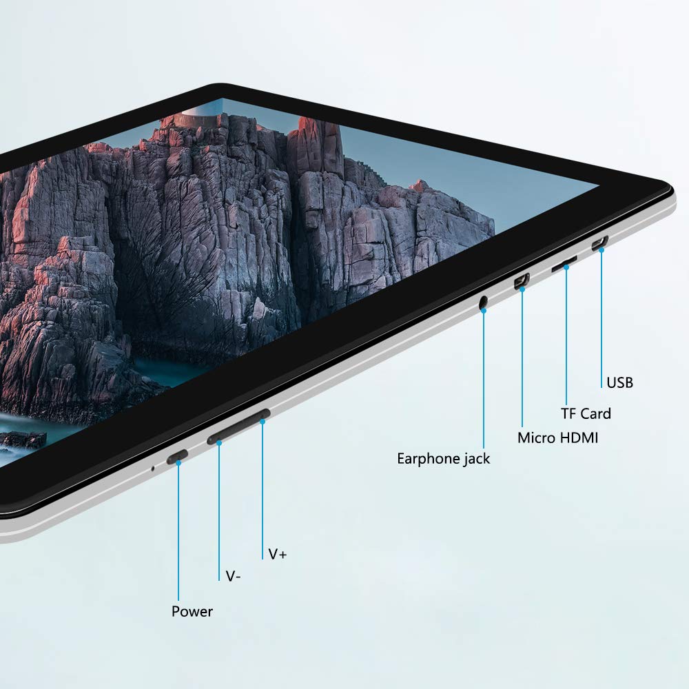 iProda Android Tablet, 10.1 Inch Tablet with HD IPS Display, Android 9.0, 3GB RAM & 64GB ROM, Google GMS Verified, WiFi, Bluetooth, GPS, Camera, Super Slim Design with Metal Shell & Tablet Case