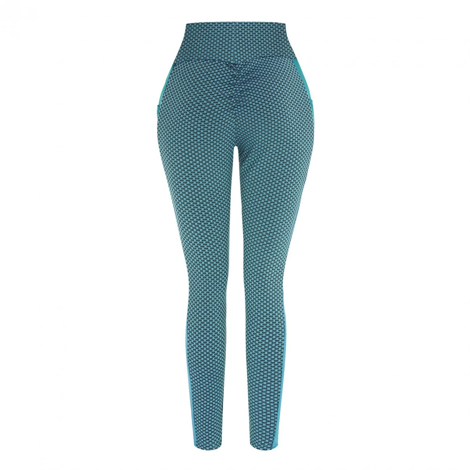 Leggings with Pocketss for Women Butt Lifting Tummy Control High Waisted Running Sports Pants Exercise Leggings Green