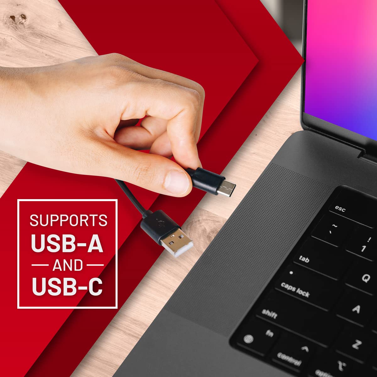 PhotoMate Video Conference Lighting - Webcam Ring Light for Computer, Laptop, MacBook, Monitor - USB-C and USB-A - Small Portable Selfie Light for Zoom Meetings and Streaming