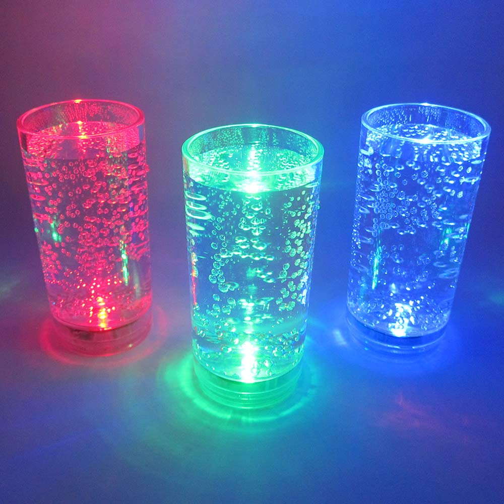 Light Up Glowing Shooter Glasses (Set of 12) - Light Up LED Shot Glasses - Assorted Color Mix in Red, Blue and Green