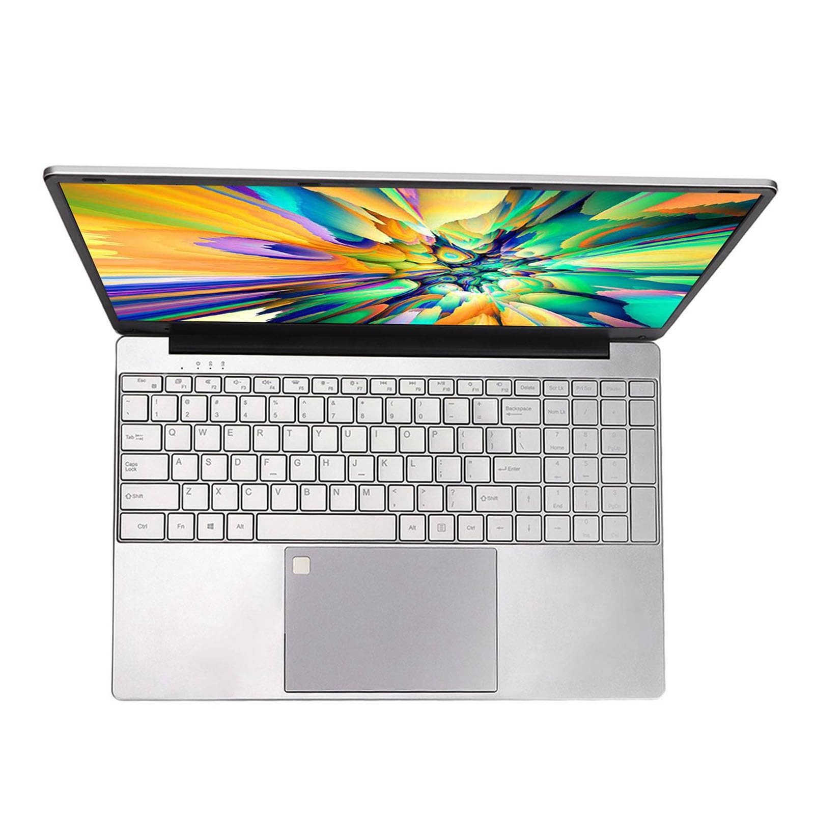Jopwkuin IPS Laptop, 1920x1080 IPS HD Screen Digital Touchpad 128GB SSD High Speed 15.6in Laptop for Home (US Plug)