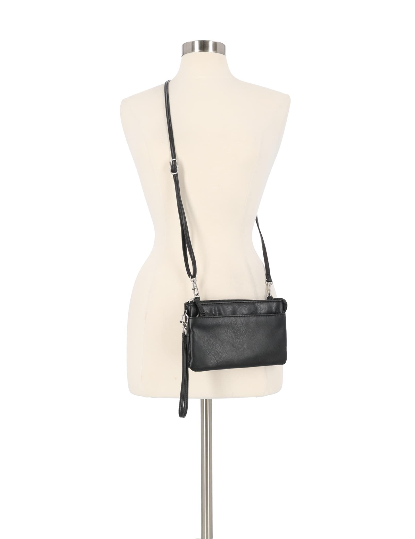 Mundi Brady RFID Wallet Purse Cell Phone Crossbody Bag For Women (Almond)
