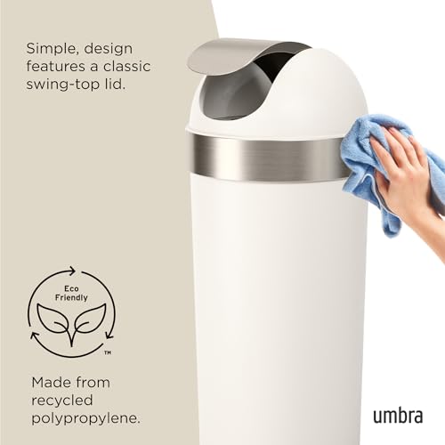 Umbra Venti 16-Gallon (62L) Trash Can with Swing Top Lid