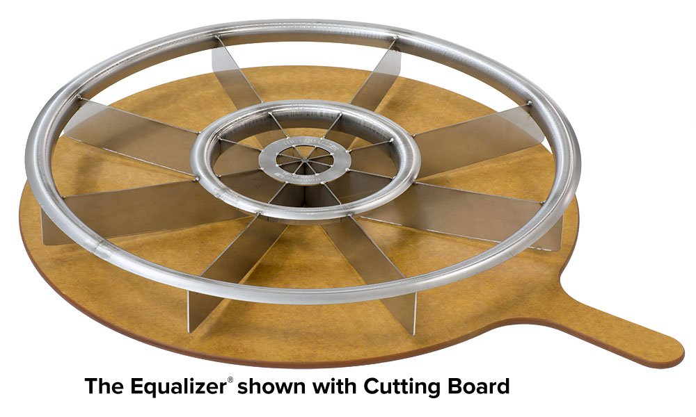LloydPans 16 inch 8-Slice Pizza Cutter The Equalizer Multi-Blade Rocker Knife *Made for commercial use not intended for home use *