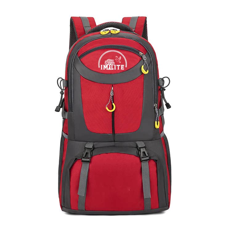 Imilite Hiking Backpack 40L with 2L BPA Free Hydration Bladder Multiple Compartments Water Storage (red)