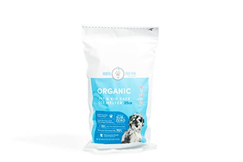 Northern Salt North Pro Paw Sub Zero Deicer 25 lb Resealable Ice Melt Bag Pet Friendly Ice Melt, Kid Safe Deicer, Organic Ice Melt Safe for Dogs & Paws, Pet Safe, Works Fast on Driveways & Sidewalks