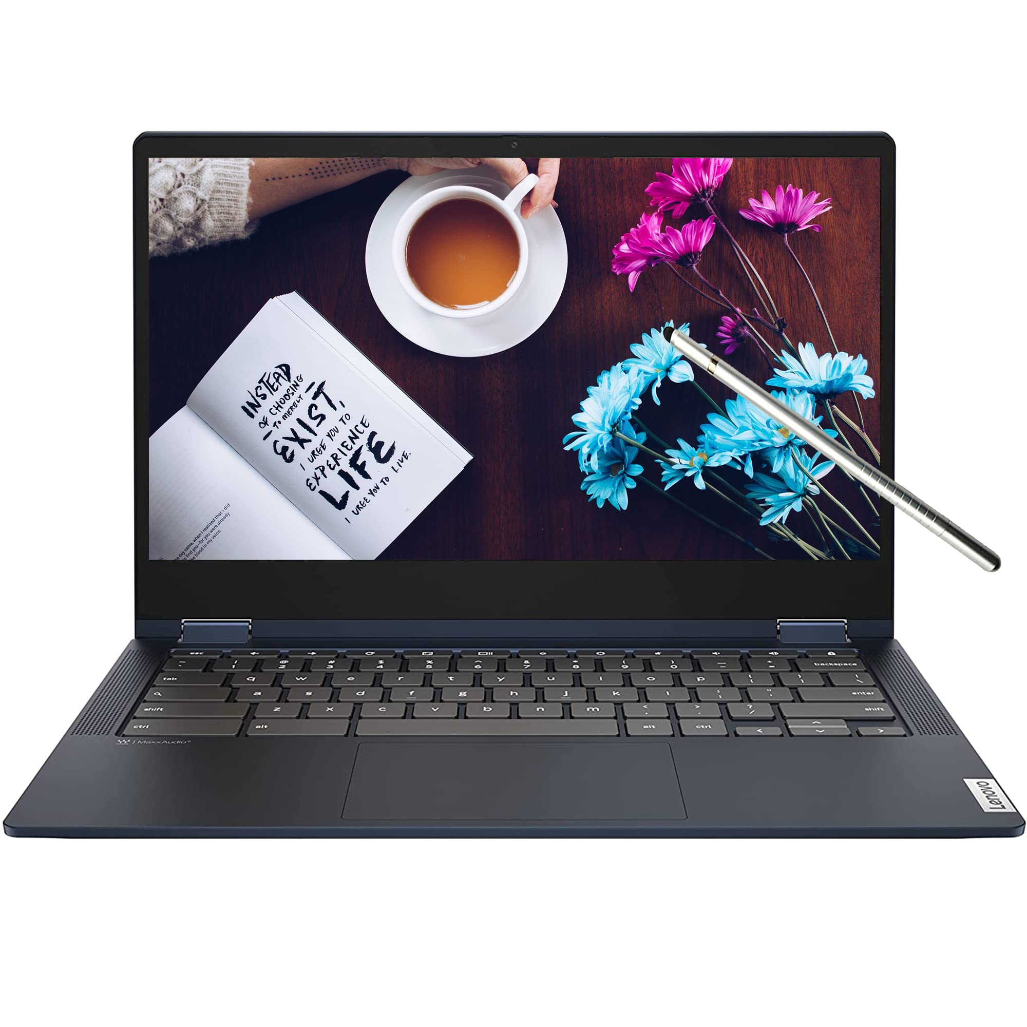 Lenovo 2022 IdeaPad Flex 5 2-in-1 Chromebook Laptop Computer, Intel Core i3-1115G4, 13.3" FHD Touch Display, 8GB Memory, 256GB Storage, Stylus Pen, Chrome OS, Abyss Blue