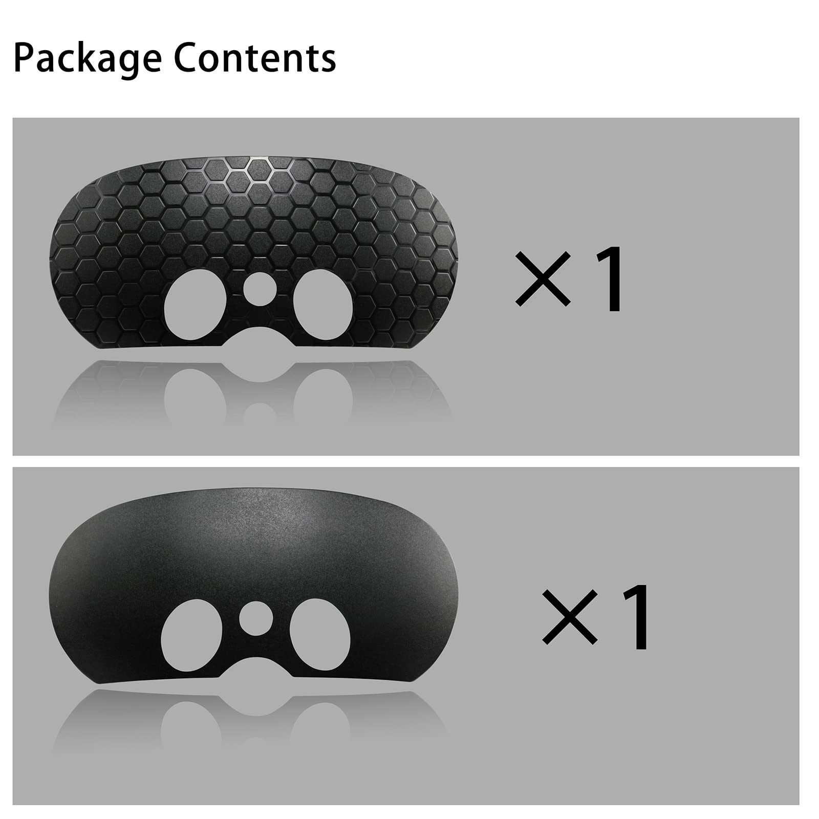 MOJOXR VR Headset Protective Shell Cover Compatible with Quest Pro, Front Cover Accessories Preventing Dust Collisions and Scratches(2 Pack-Black)