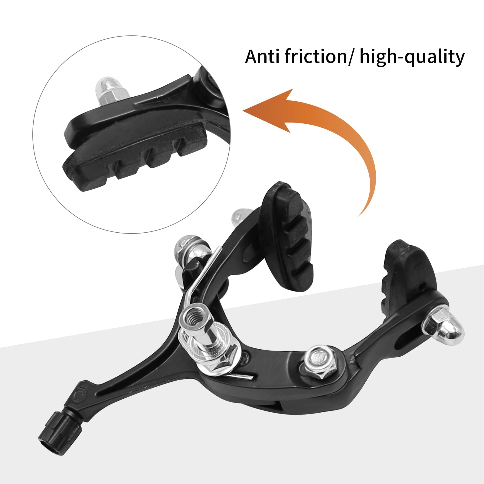 MDEOOSKY Road Bicycle Caliper Brake Kit Rear Bike Brake Set Road Bike Set Includes Callipers Levers Cables Black