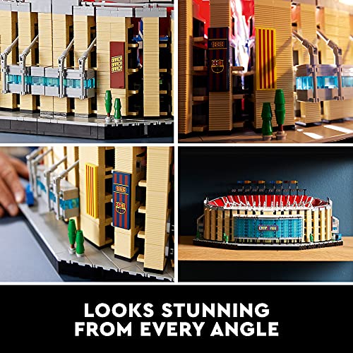 LEGO Icons Camp NOU – FC Barcelona Soccer Stadium 10284 Model Building Kit, Large Construction Set for Adults, Gift Idea