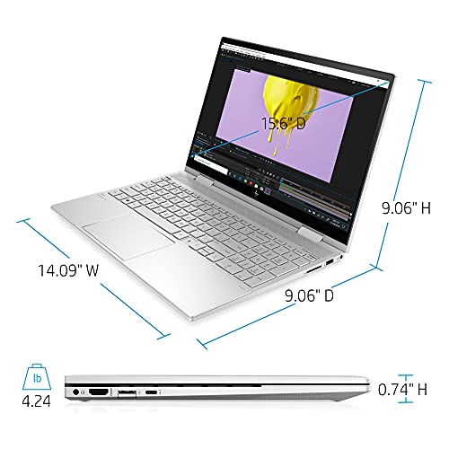 HP Newest Envy x360 Convert 15.6" FHD IPS Touchscreen Premium 2-in-1 Laptop, 11th Gen Intel Quad-Core i5-1135G7, 32GB RAM, 512GB PCIe SSD, Backlit Keyboard, Fingerprint, Windows 10 Pro + HDMI Cable