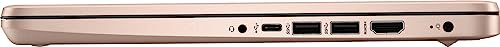 HP Newest Stream 14" HD Ultralight Laptop Computer, Intel 4-Core Celeron N4120 Processor, 8GB RAM, 192GB Storage(64GB eMMC+128GB Micro SD), 1 Year Office 365, Up to 11.5 Hours, Win11 S, Rose Gold