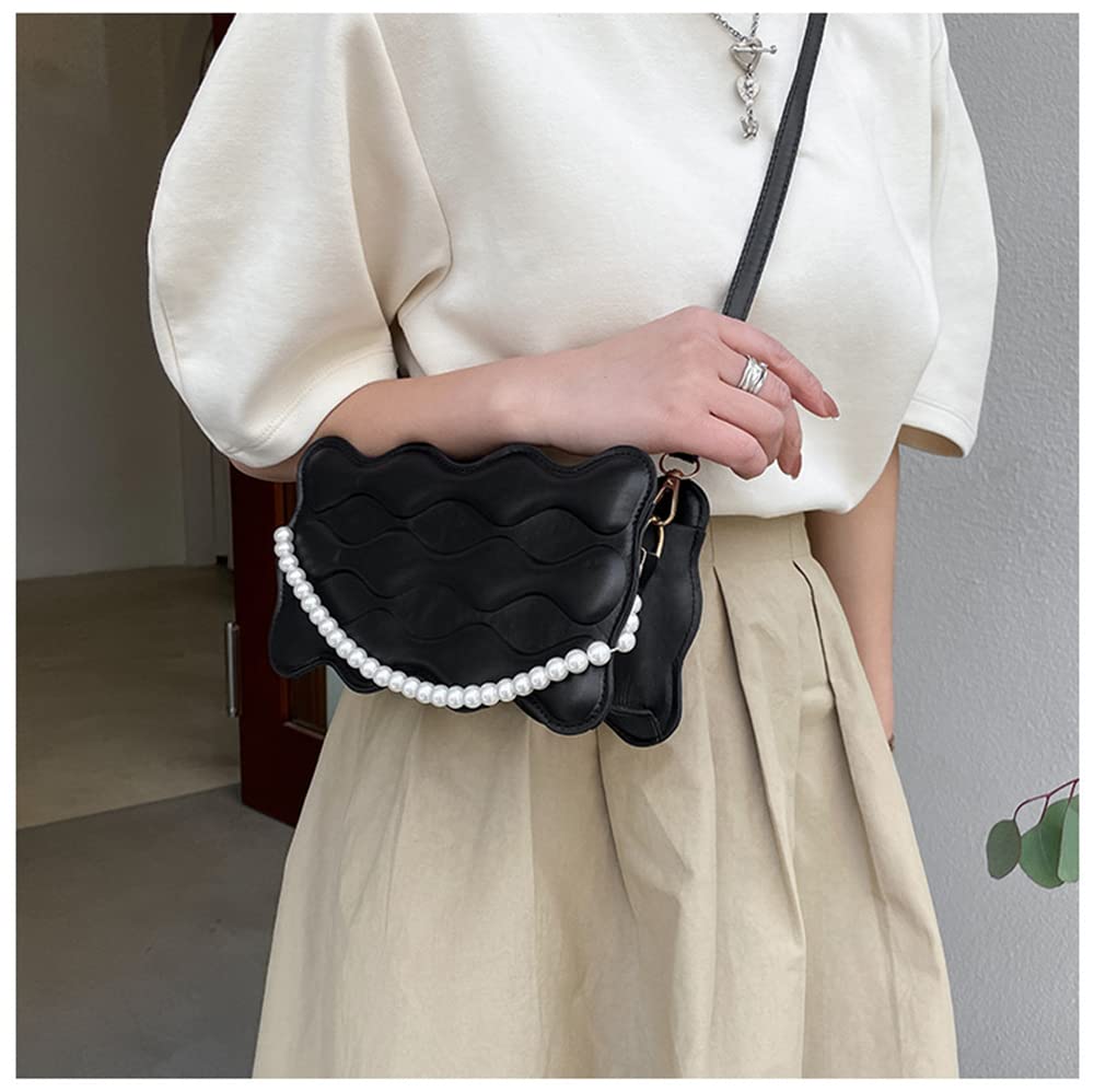 Little Girls Women Handbag Crossbody Wallet Purses Casual Messenger Shoulder Bag with Top Handle Clutch Handbag (Rectangle White)