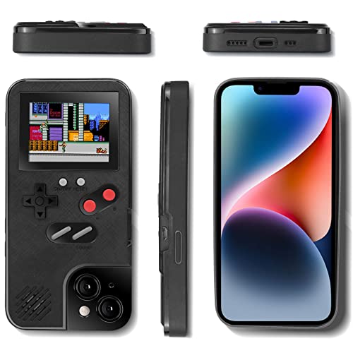Mecbellor Gameboy Case for iPhone 14, Phone Cover with Playable Games, Video Game Console, Gaming Phone Case, Pink