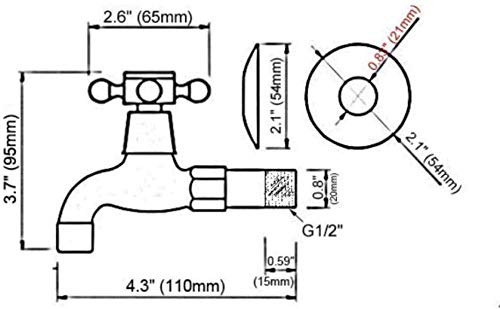 NZDY Faucet Oil Rubbed Bronze Outdoorgarden Water Tap Mop Pool Faucet Laundry Sink Cold Water Tap