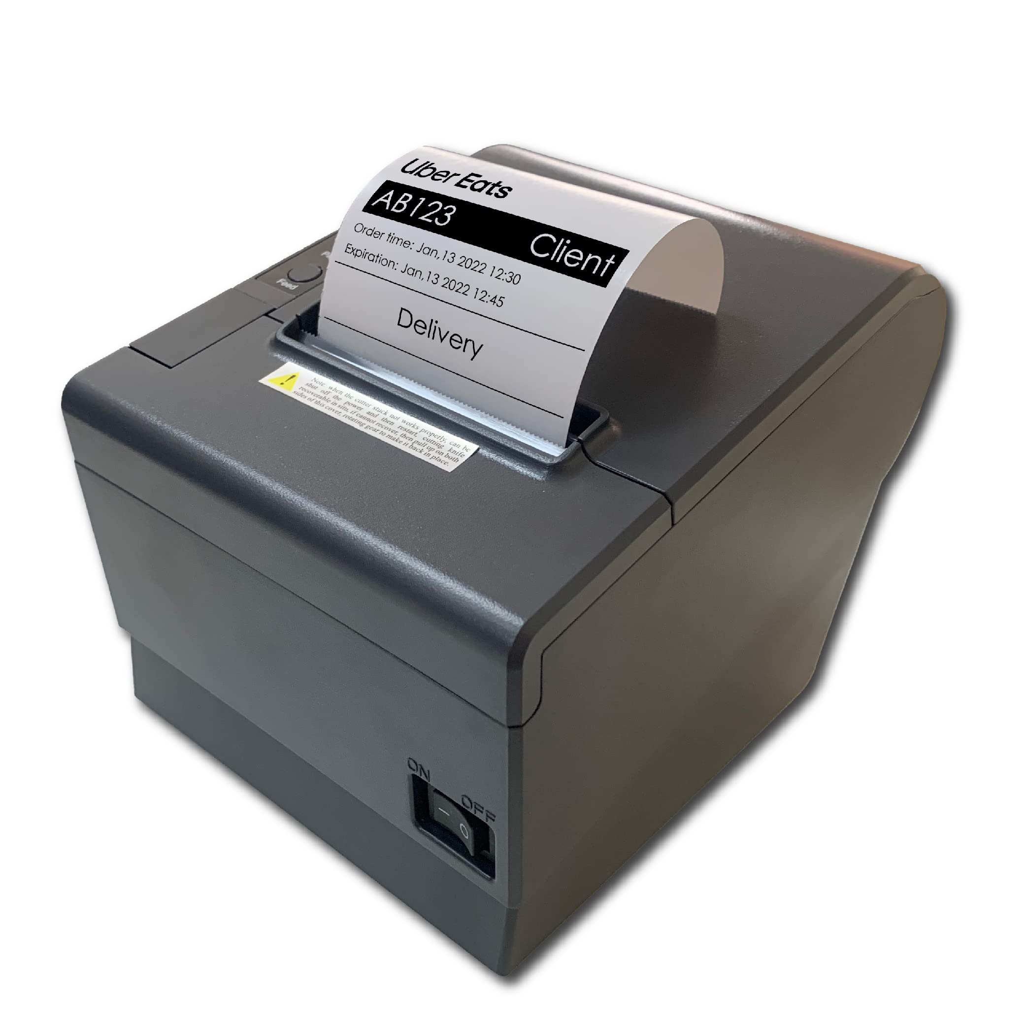 MR.BOSS 3 Inch Width Receipt Thermal Printer Bluetooth WiFi USB Support Food Delivery Ticket Printing App Ubereats Doordash Grubhub Postmates Also for Togo Shop Bubble Tea Fastfood Restaurant