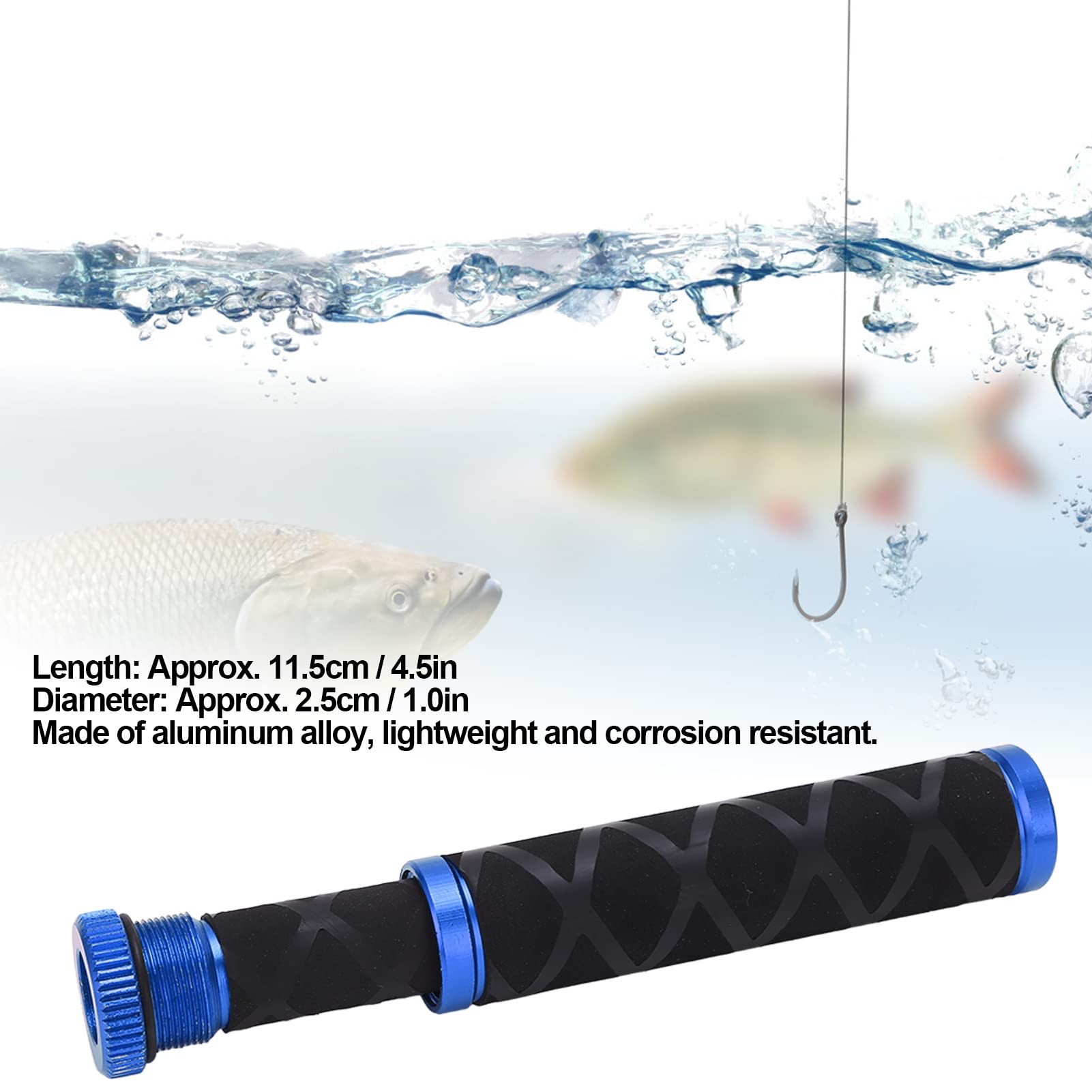 Keenso Fishing Knot Puller Tool, Aluminium Alloy Assist Fishing Line Knotting Device Tension Line Dragger for Freshwater (Blue)