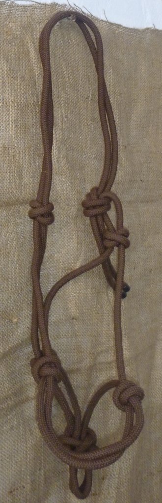 GSk Reitsports NEW Nylon Cowboy Rope Halter Horse Tack Brown Halter