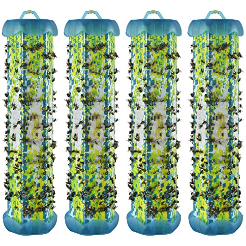 RESCUE! Non-Toxic TrapStik for Flies โ Indoor Hanging Fly Trap - 4 Pack