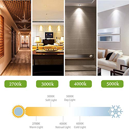 GU10 LED Bulbs Dimmable 7W - Warm White 2700K,Recessed Light Bulb(65W Halogen Bulb Equivalent),MR16 Shape,120°Angle BeamSmall Flood Light Bulbs Indoor Track Lighting Lamp - 6 Pack